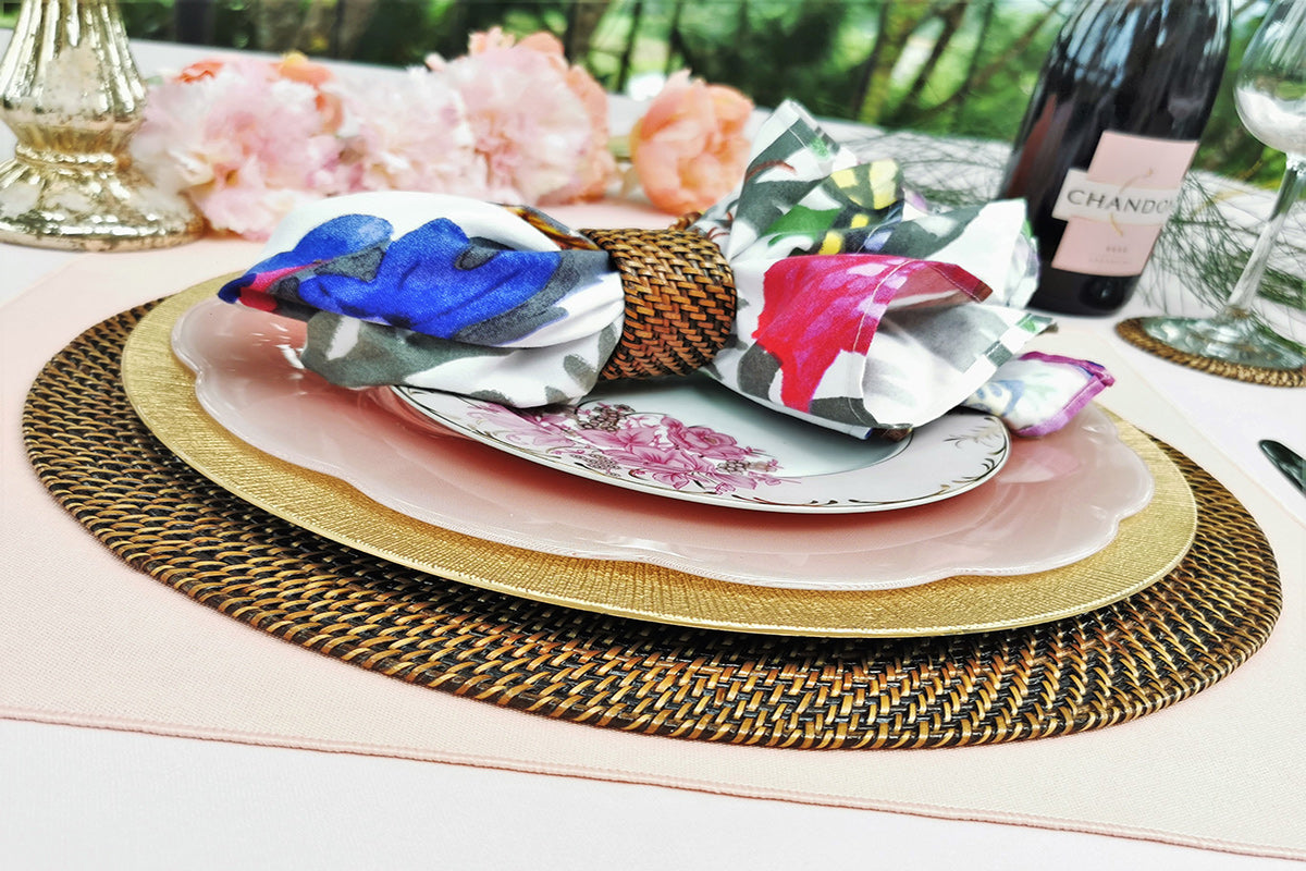 Placemats Set of 4 | Elegant Table Placemats | Napkin Rings – Calaisio